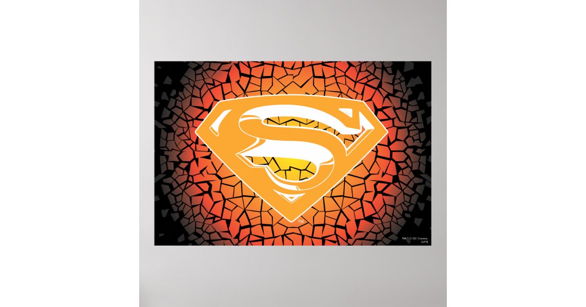 Superman Stylized | Crackle Logo Poster | Zazzle
