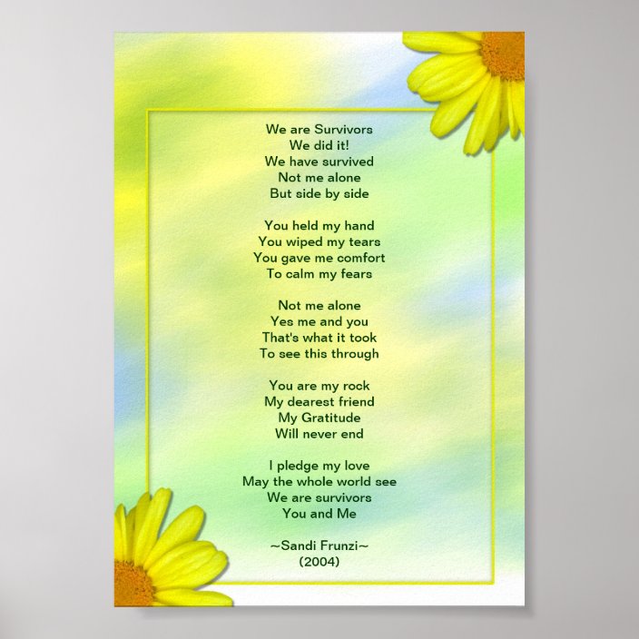 Support Thank You Poem Poster | Zazzle.co.uk