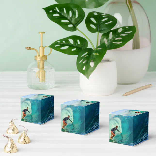Surfing Wave Rider Party Favour Boxes | Zazzle