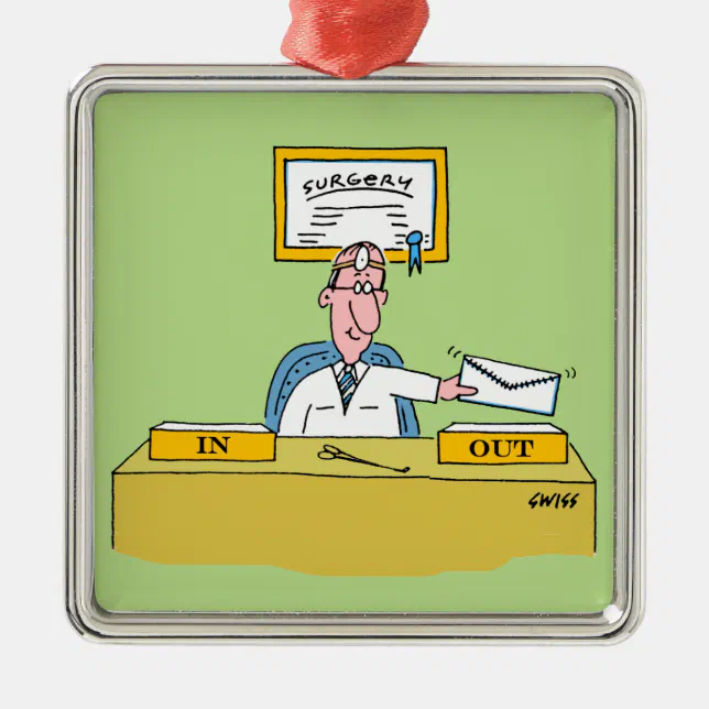 Surgeon Cartoon Funny Christmas Tree Ornament | Zazzle