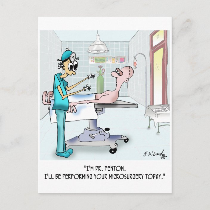 Surgery Cartoon 9369 Postcard | Zazzle.co.uk