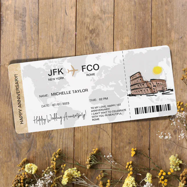 Surprise Boarding Pass Trip Ticket Destination Invitation | Zazzle