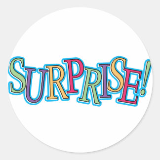 Surprise Party Stickers | Zazzle.co.uk