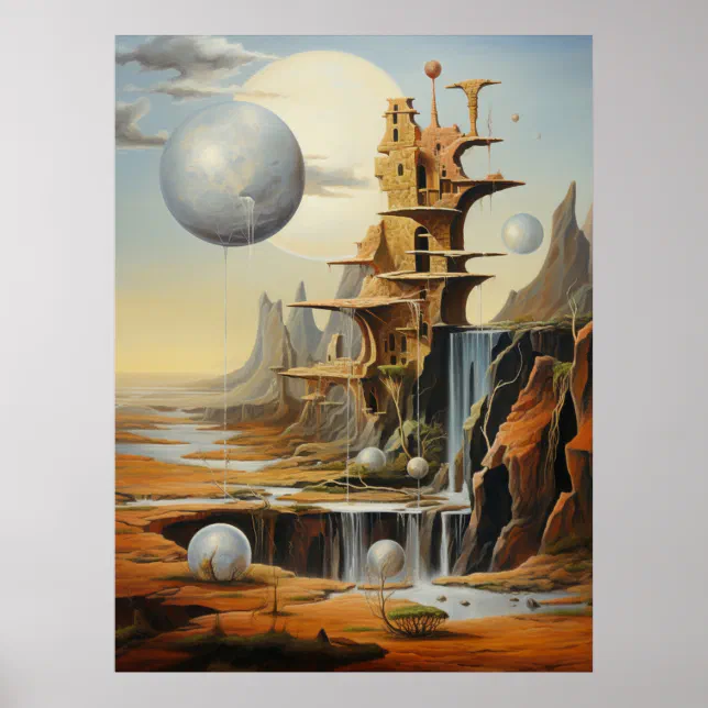 Surreal Landscape Art Poster | Zazzle