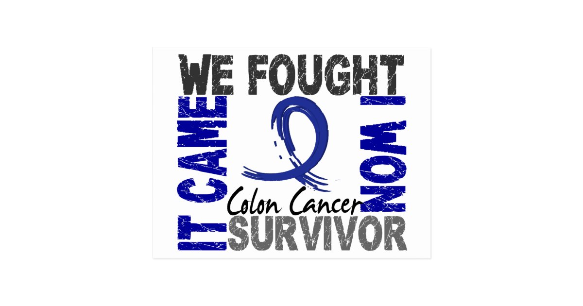 Survivor 5 Colon Cancer Postcard | Zazzle.co.uk