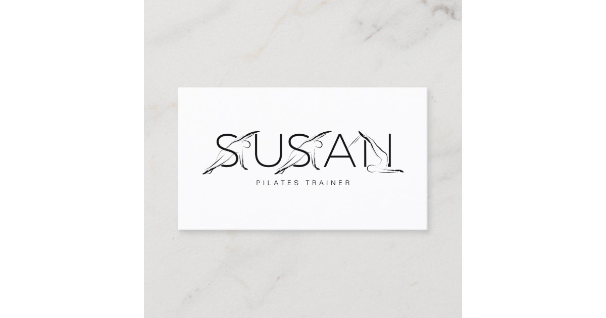 SUSAN Name Pilates Instructor Business Card | Zazzle