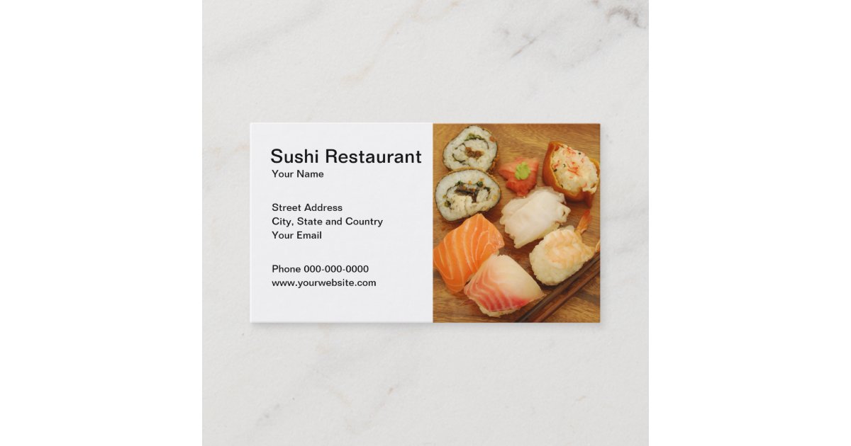Sushi Restaurant Business Card | Zazzle