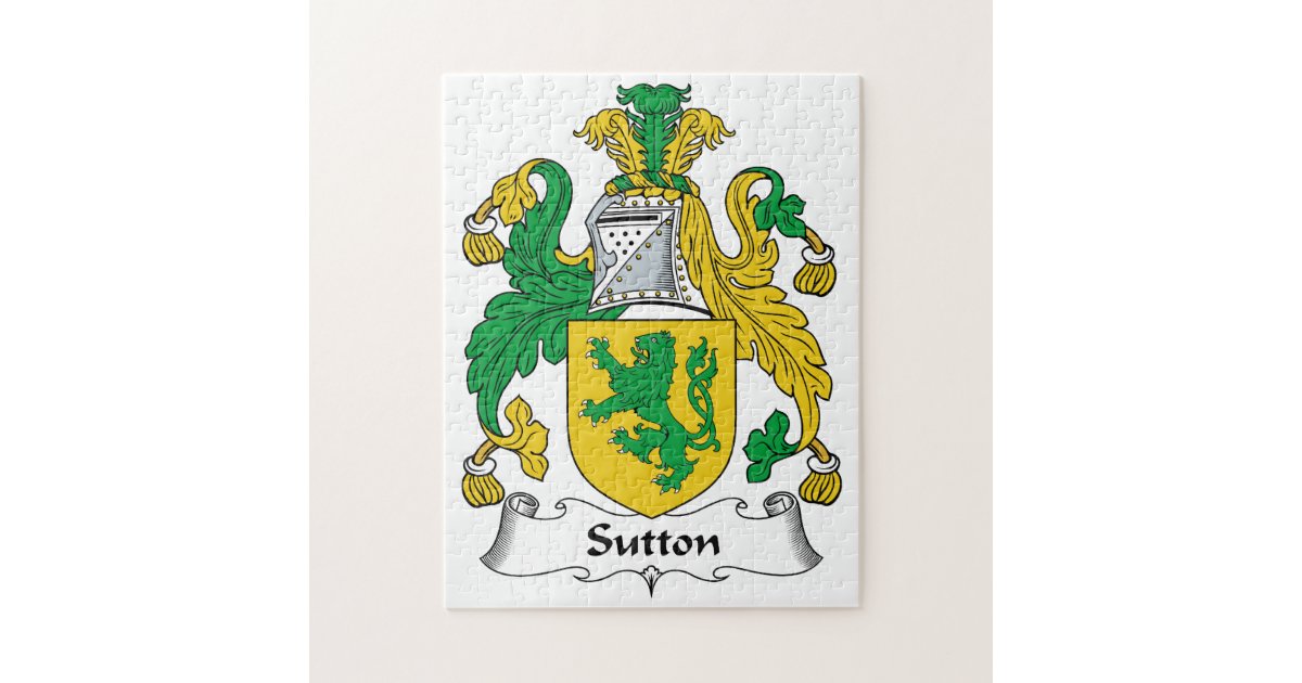 Sutton Family Crest Jigsaw Puzzle | Zazzle