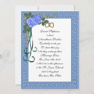 Greek Wedding Invitations & Announcements | Zazzle.co.uk