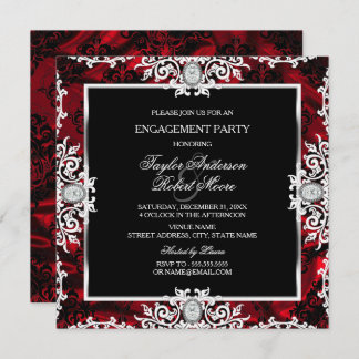 Black White Red Invitations & Announcements | Zazzle.co.uk
