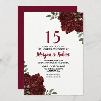 Ruby Wedding Anniversary Invitations & Announcements | Zazzle.co.uk