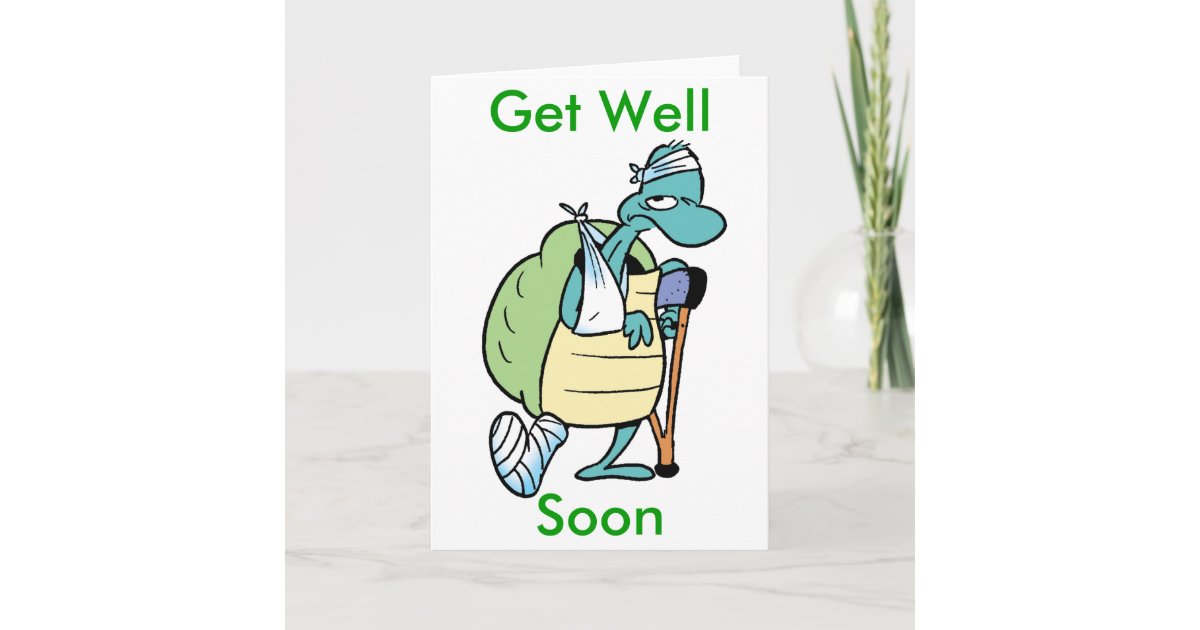 Swamp Turtle Get Well Soon Card | Zazzle