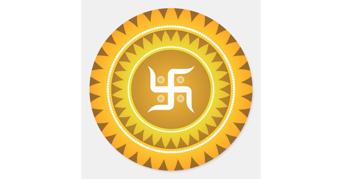 Swastika Classic Round Sticker | Zazzle