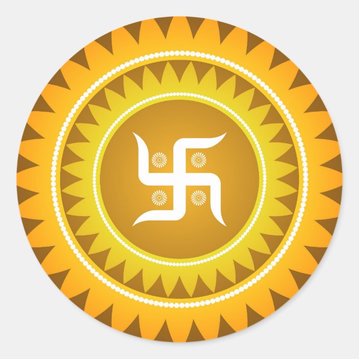 Swastika Classic Round Sticker | Zazzle.co.uk