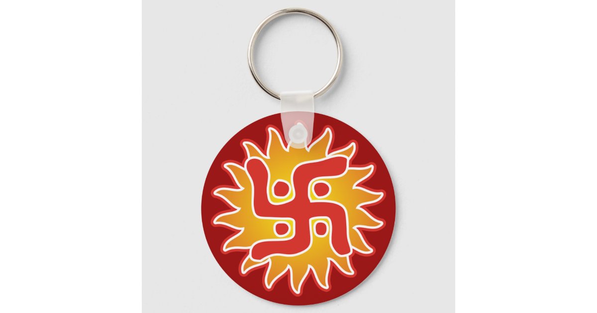 Swastika : Indian Traditional Symbol Key Ring | Zazzle