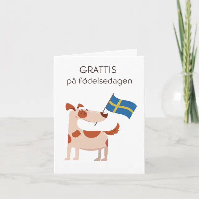 Swedish Birthday Card – Grattis på födelsedagen | Zazzle