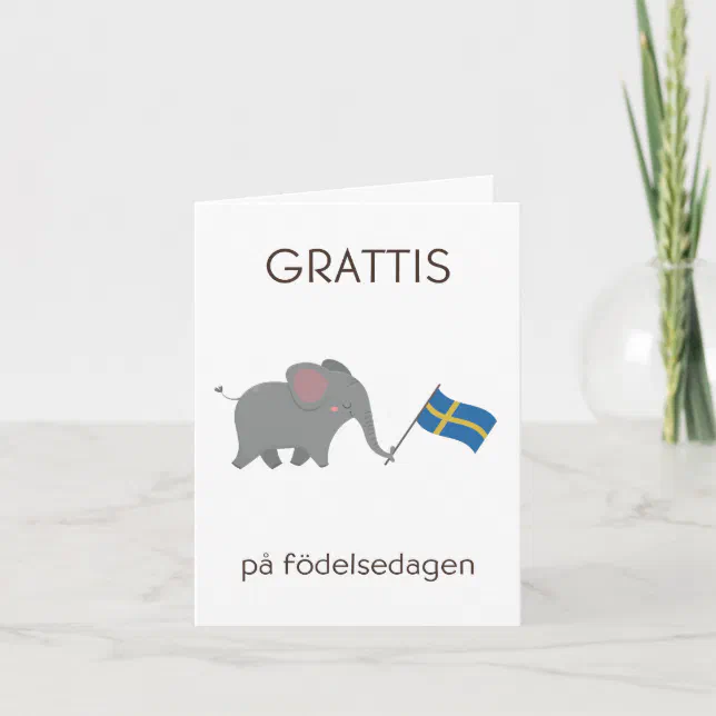 Swedish Birthday Card – Grattis på födelsedagen | Zazzle