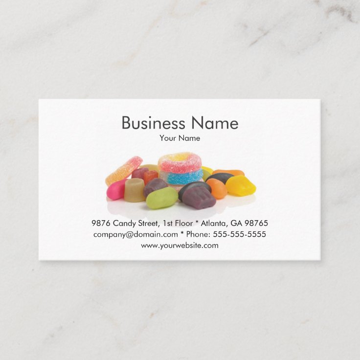 Sweet Shop Business Card Template | Zazzle