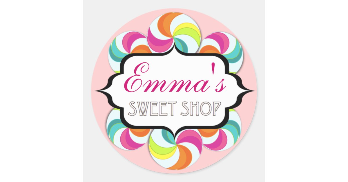 Sweet Shop Lollipop Stickers by Kelly Schwark | Zazzle