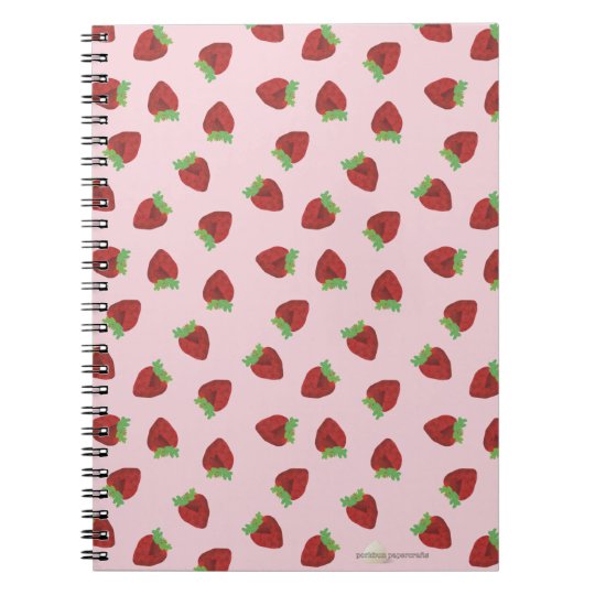 Sweet Strawberry Notebook | Zazzle.co.uk