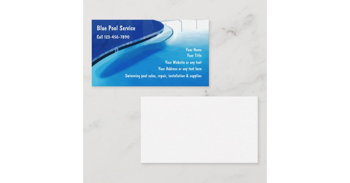 Swimming Pool Business Cards | Zazzle