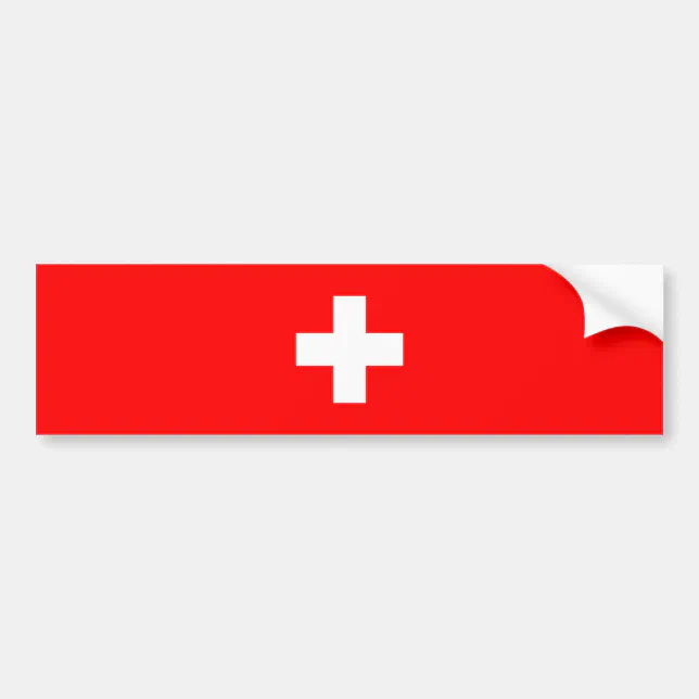 Swiss Flag Bumper Sticker | Zazzle