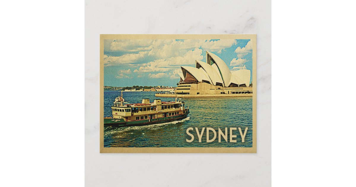 Sydney Australia Postcard Vintage Travel | Zazzle
