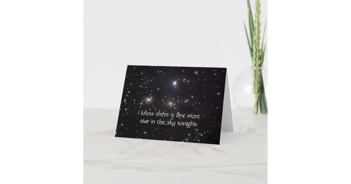 Sympathy Star In The Sky Card | Zazzle