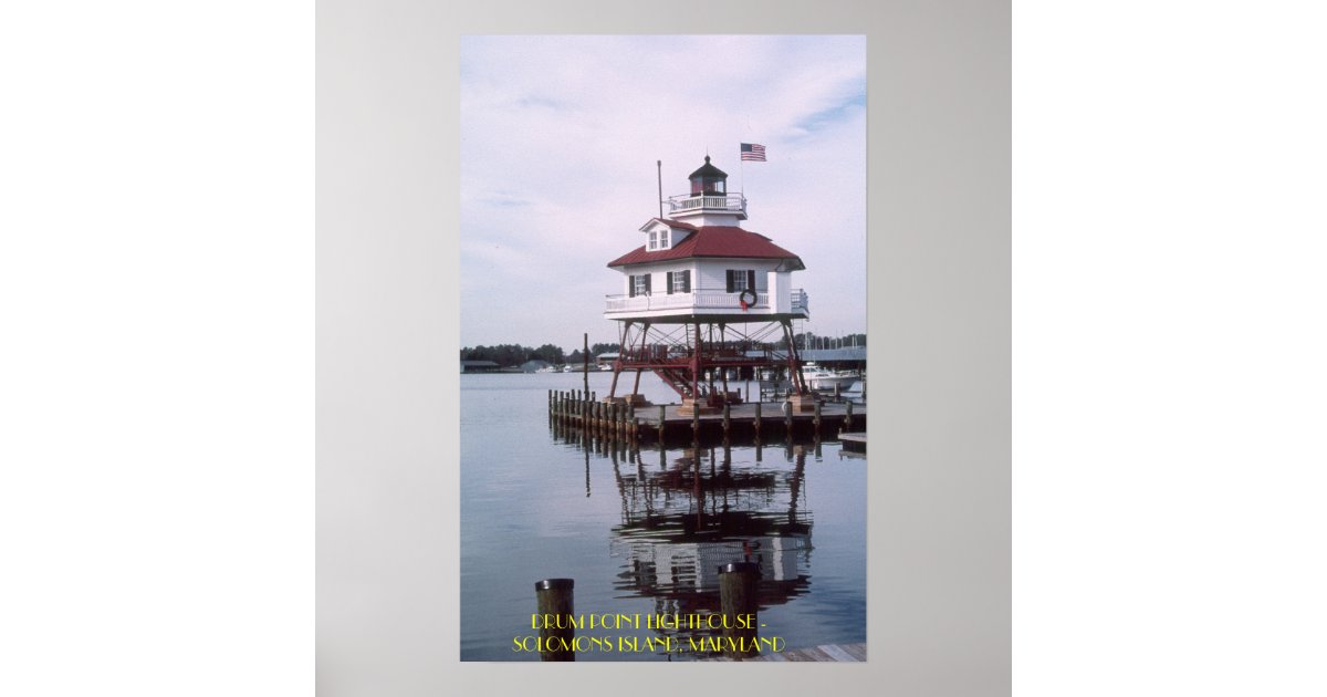 T03001, DRUM POINT LIGHTHOUSE - SOLOMONS ISLAND... POSTER | Zazzle