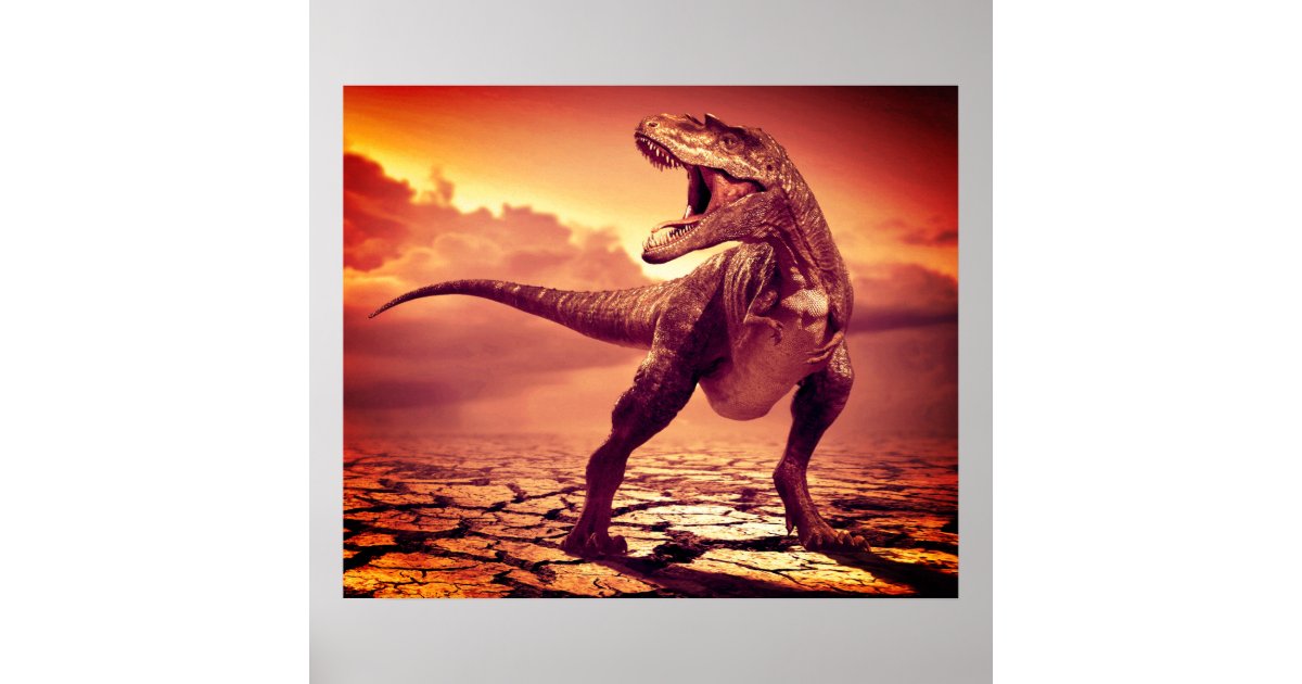 T-rex Dinosaur Poster | Zazzle