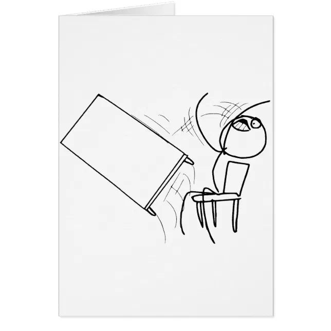 Table Flip Flipping Rage Face Meme | Zazzle