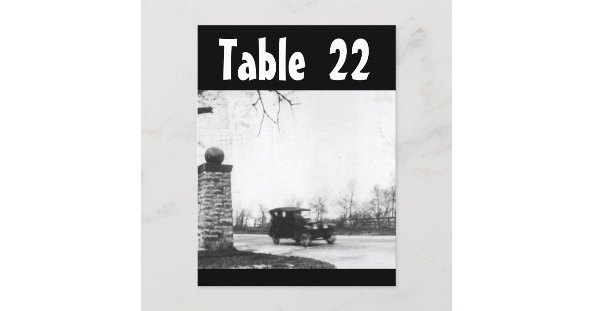 Table Number Roaring Twenties Wedding Receptions Postcard | Zazzle