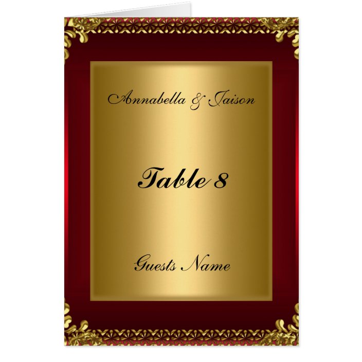 Table Placement Card and Menu | Zazzle.co.uk