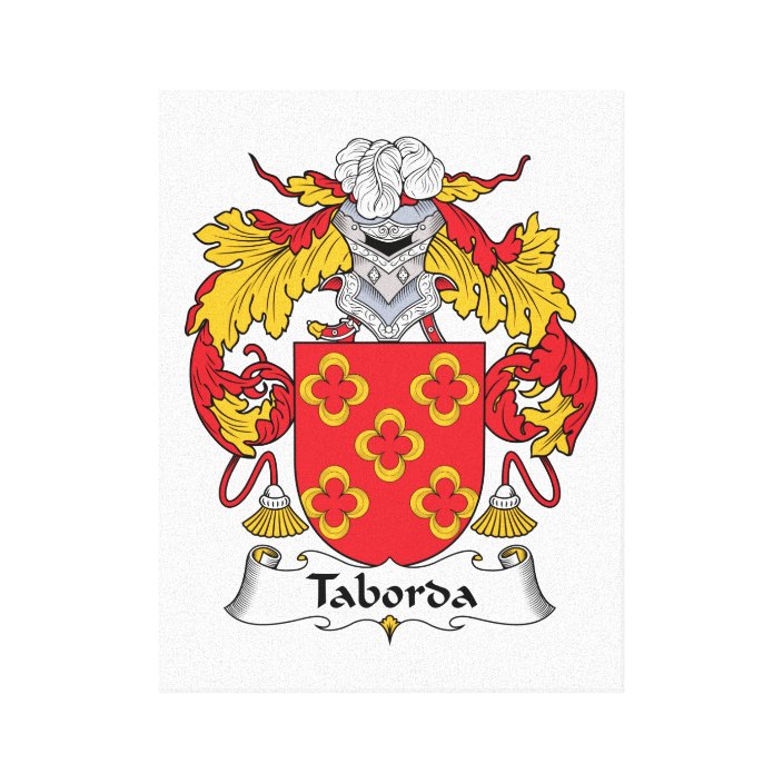 Taborda Family Crest Canvas Print | Zazzle.co.uk