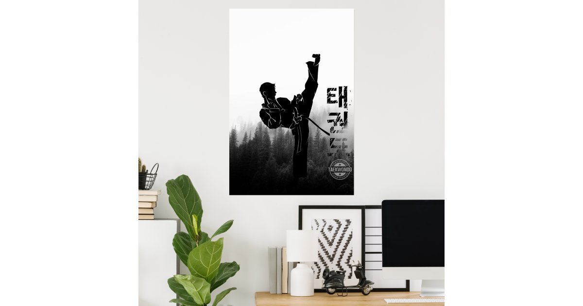 Taekwondo Korean High Kick Poster | Zazzle