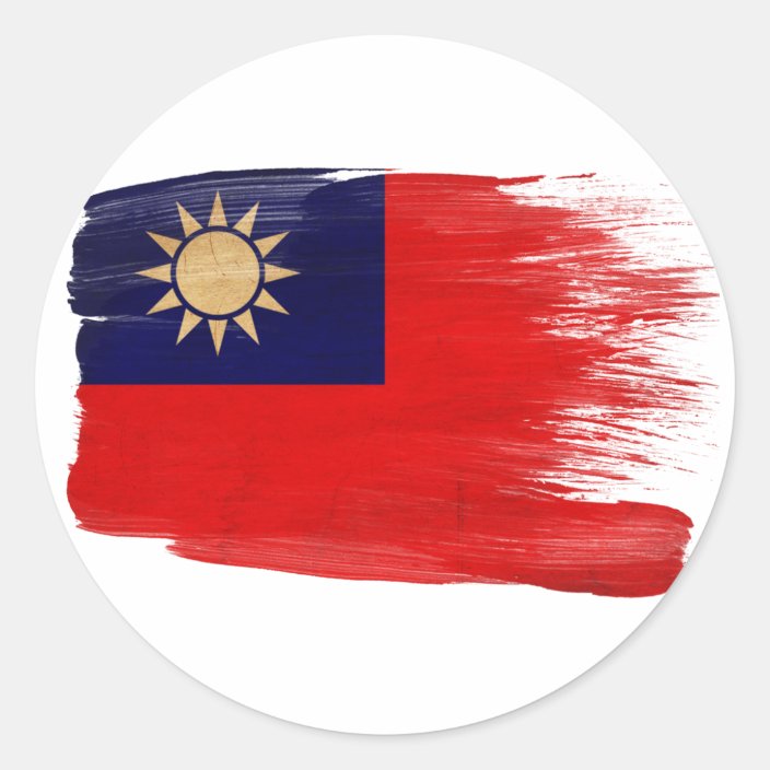 Taiwan Flag Classic Round Sticker | Zazzle.co.uk