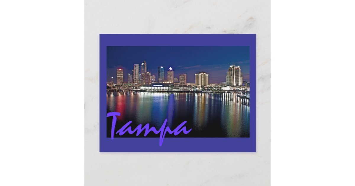 Tampa, Florida at dawn from Davis Islands. Postcard | Zazzle