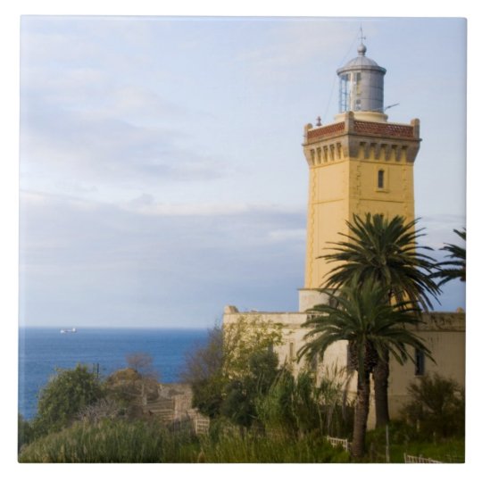 Tangier Morocco lighthouse at Cap Spartel Tile | Zazzle.co.uk