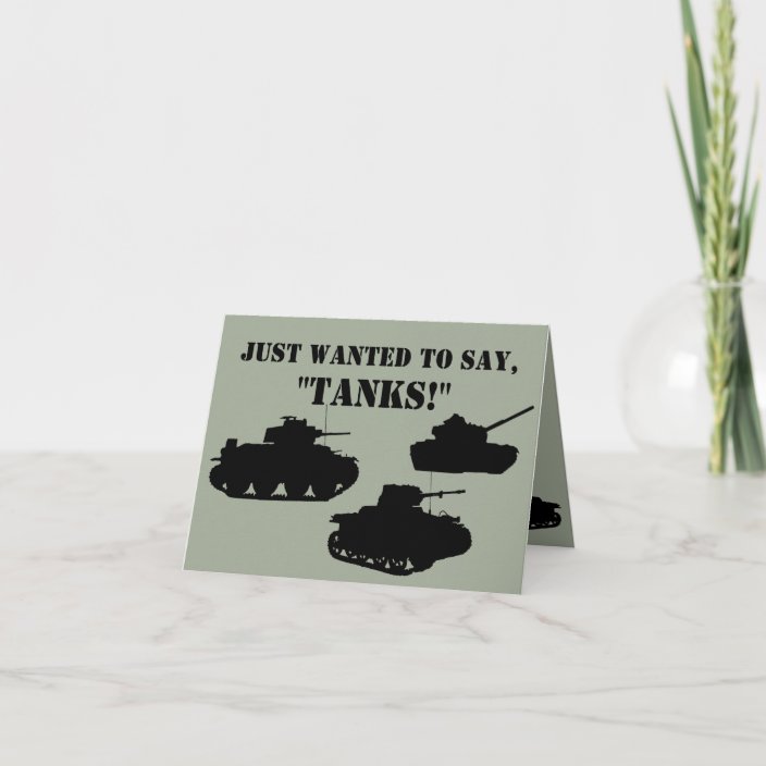 Tank You Cards | Zazzle.co.uk
