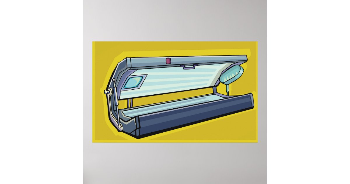 Tanning Bed Retro Spa Poster | Zazzle