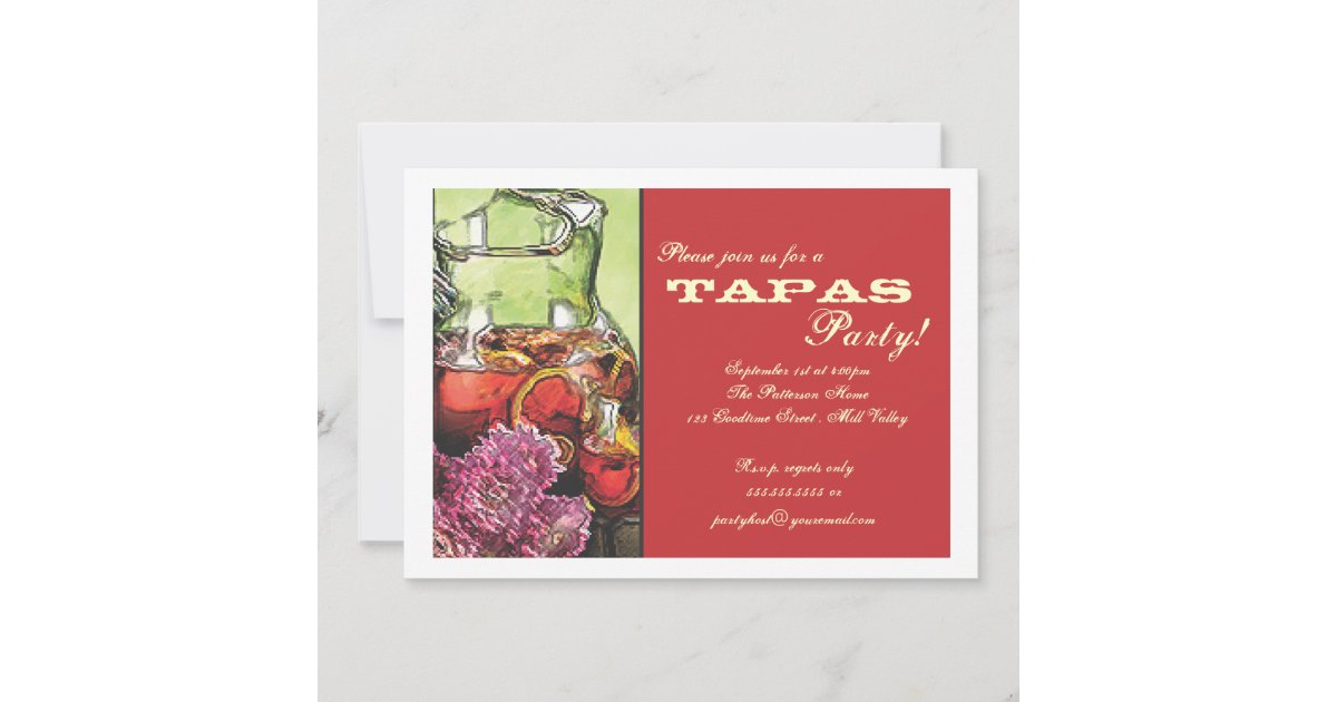 Tapas Party Invitation | Zazzle