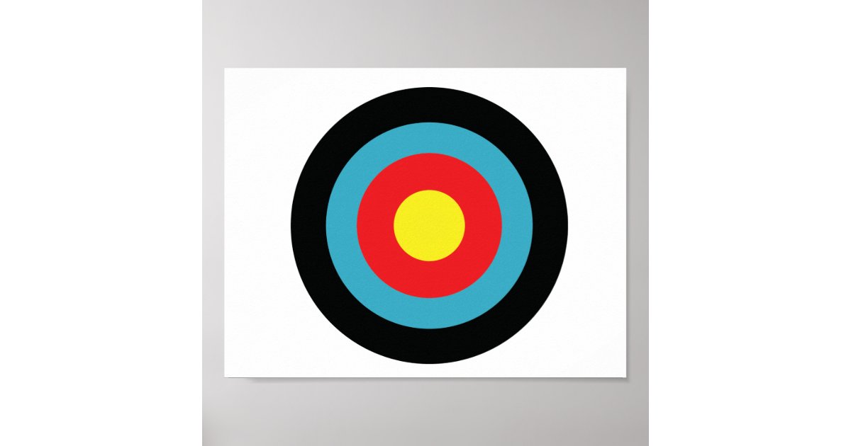 Target Practice Wall Poster White | Zazzle