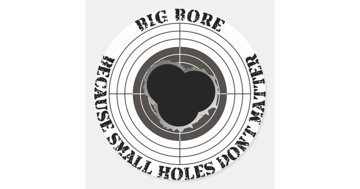 Target with large bullet holes - big bore classic round sticker | Zazzle