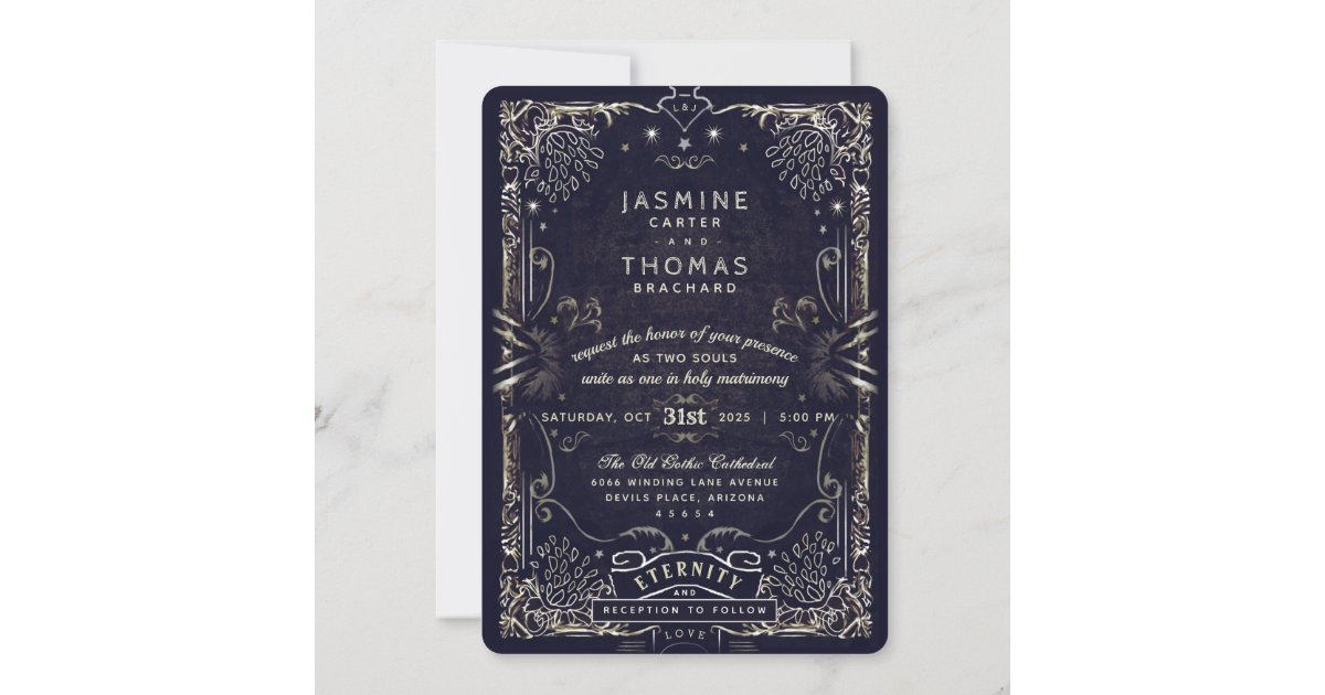 Tarot Card Wedding Invitation | Zazzle