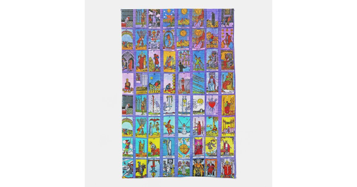 Tarot Cards Tea Towel | Zazzle