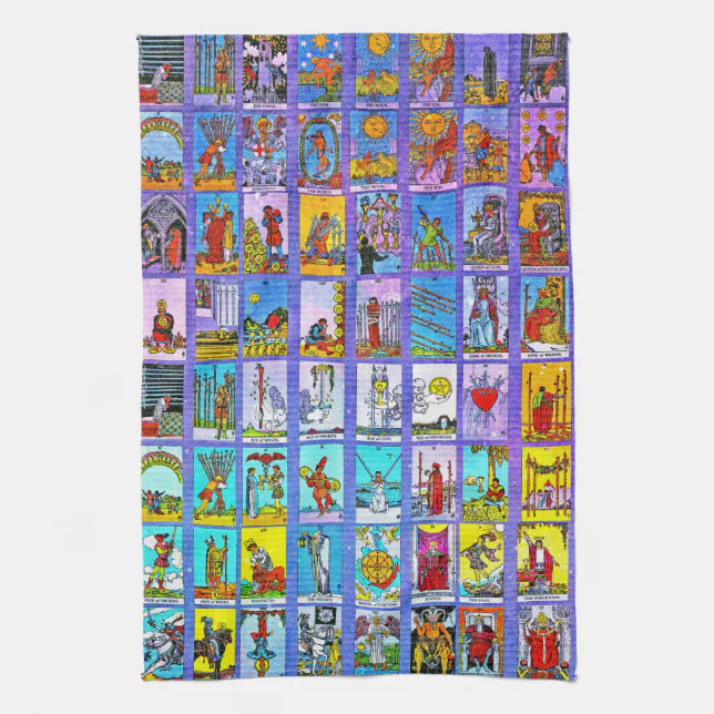 Tarot Cards Tea Towel | Zazzle