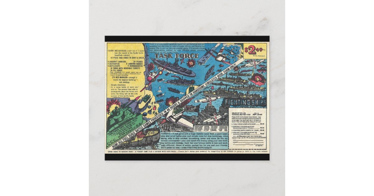 Task Force! Helen of Toy Comic Book Ad Postcard | Zazzle