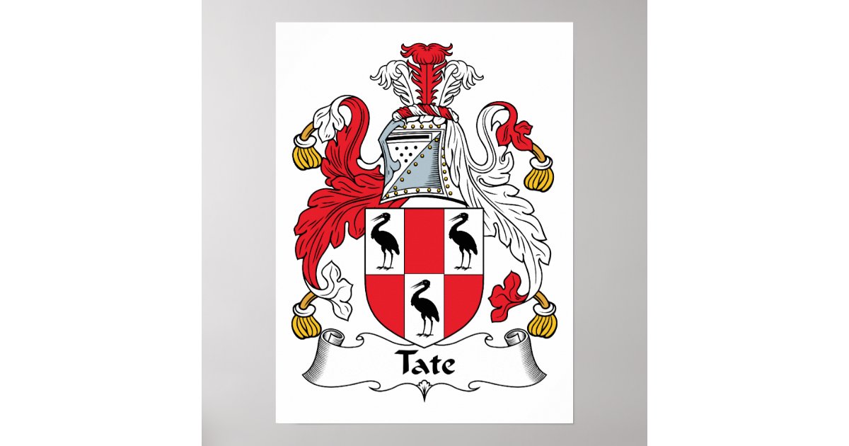 Tate Family Crest Poster | Zazzle