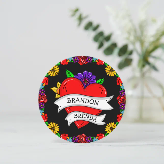 Tattoo Graffiti Art Style Wedding Invitation | Zazzle