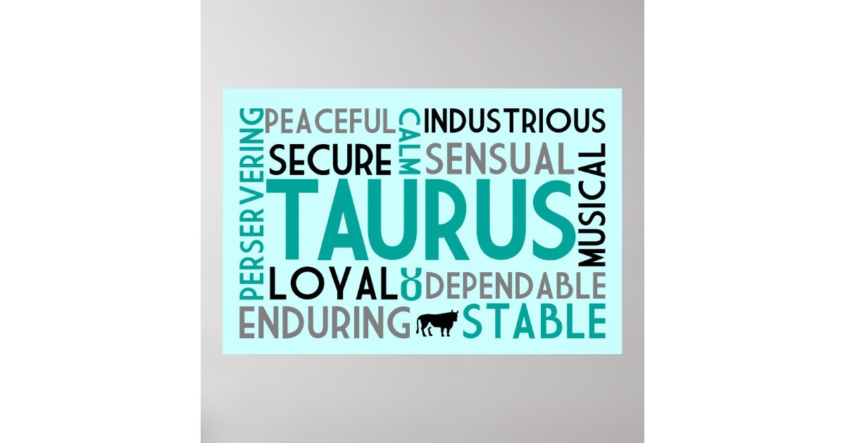 Taurus Astrology Word Collage Print | Zazzle